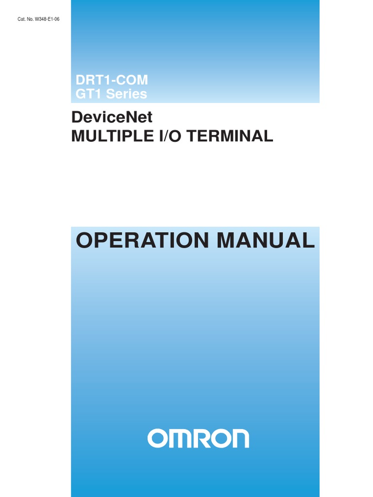 Gt1-Series Multiple I o (Devicenet) Operation Manual en | PDF