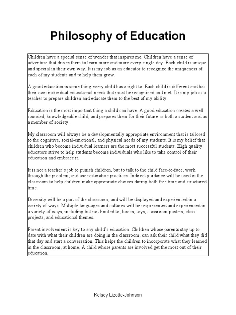 Teaching Philosophy | PDF