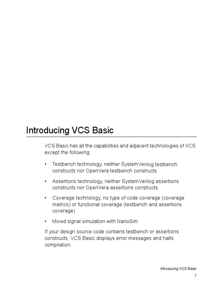 Introducing VCS Basic capabilities and limitations | PDF | Software ...