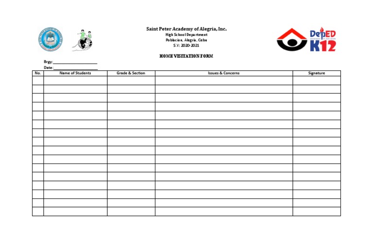 Homevisit Form | PDF