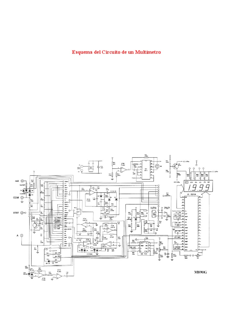 Esquema de Circuito de Multimetro | PDF