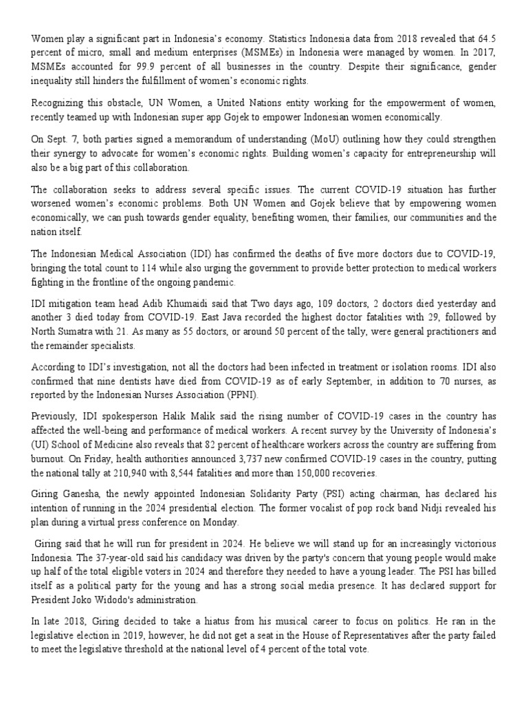 Contoh Teks Newscasting 3 | PDF | Indonesia | Empowerment