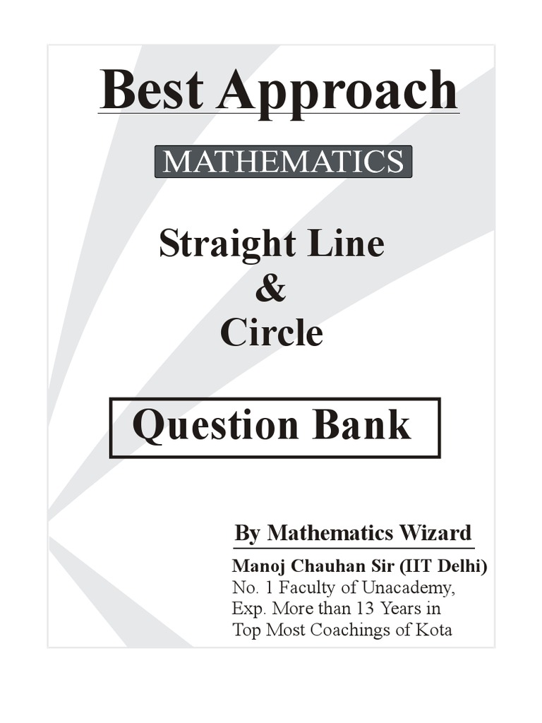 Best Approach: Straight Line & Circle | PDF | Circle | Triangle