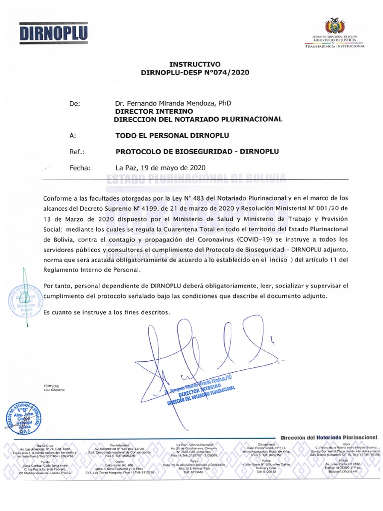 Protocolo Bio Seguridad PDF | PDF