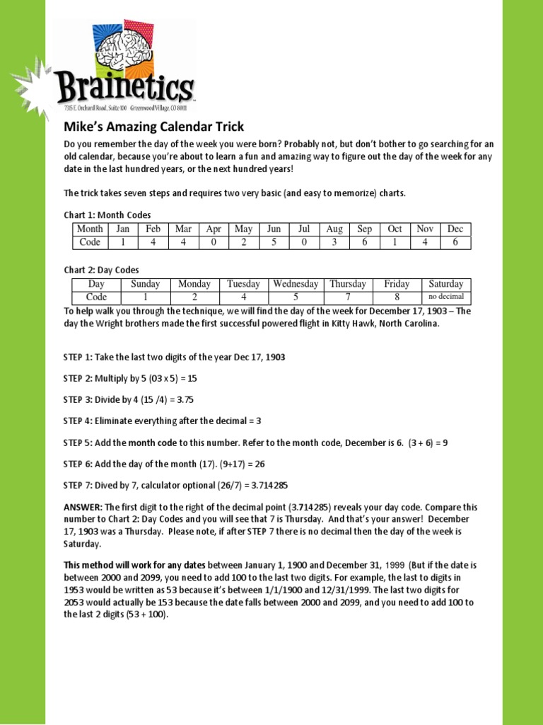 1.imp Calendar Tricks | PDF | Home & Garden | Art