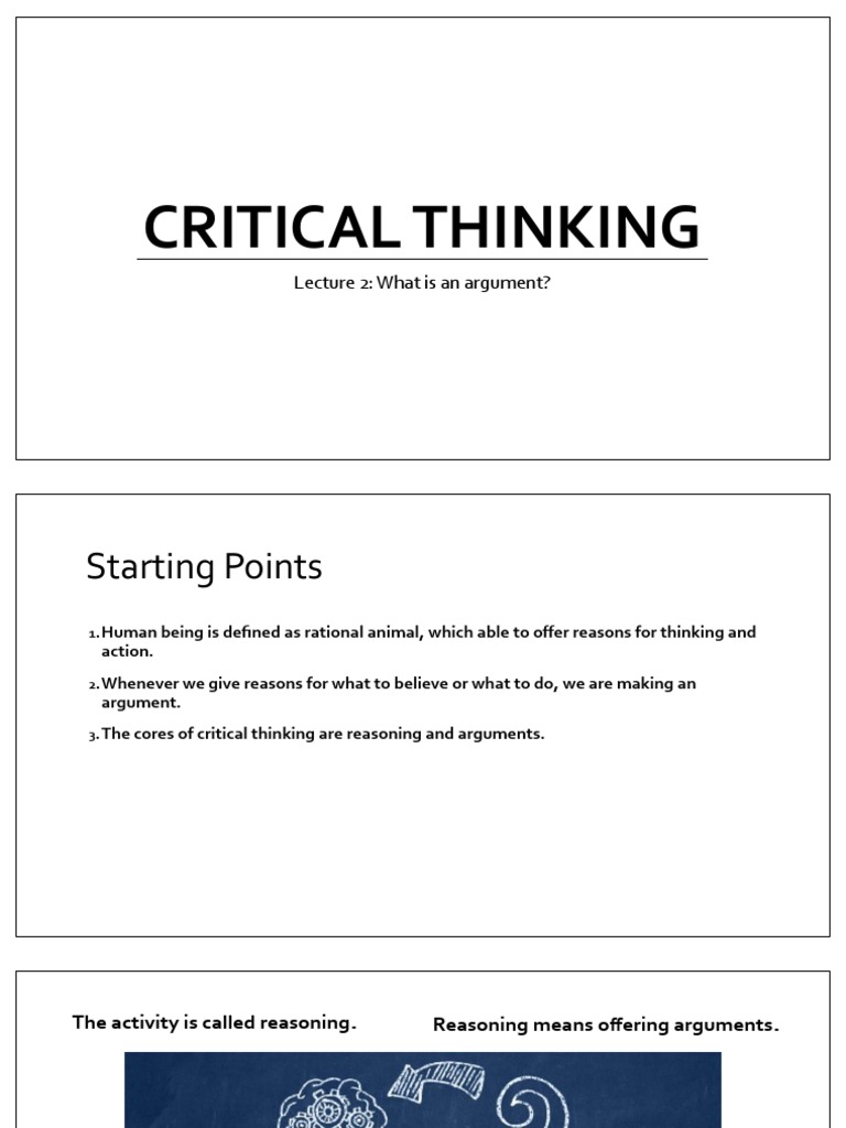 Lecture 2-1 - What Is An Argument | PDF | Logical Consequence | Argument