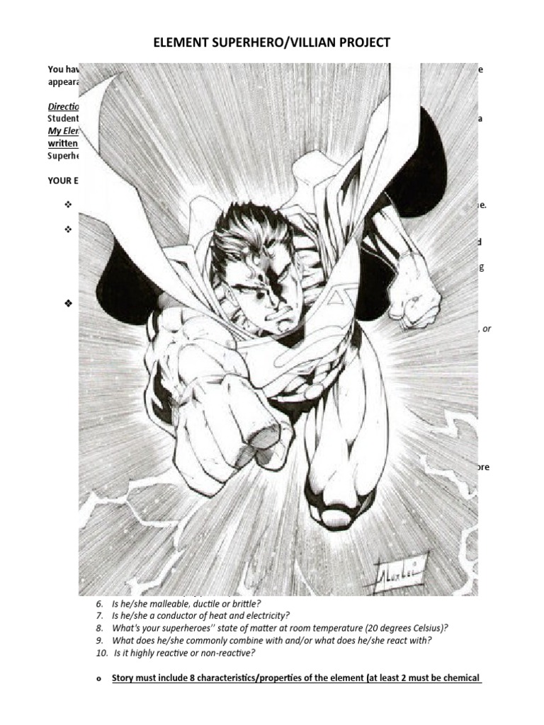 Element Superhero Use This One | PDF | Superheroes | Chemical Elements