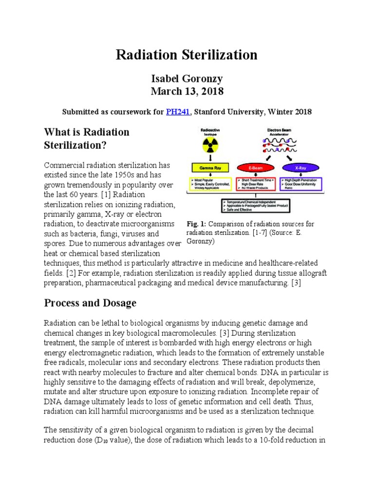 9 Radiation Sterilization | PDF | Sterilization (Microbiology ...