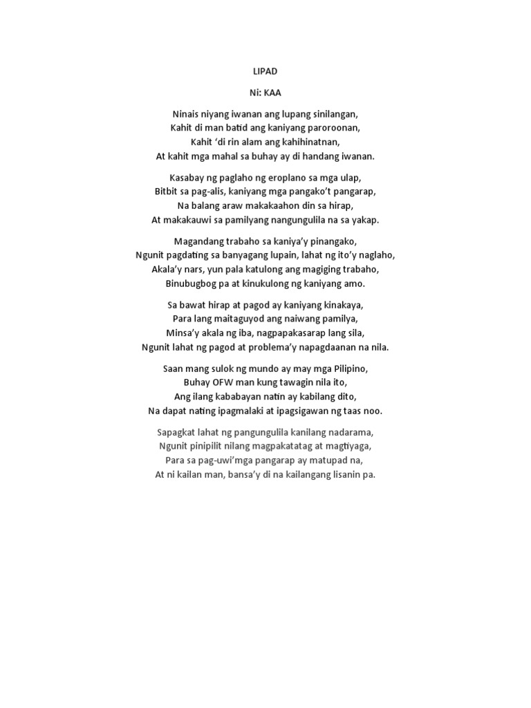Tula Fil. | PDF