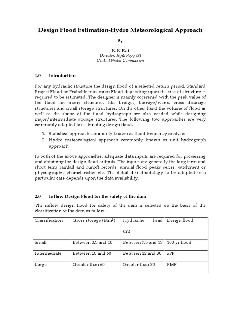 Design Flood Estimation-HMA | PDF | Flood | Drainage Basin