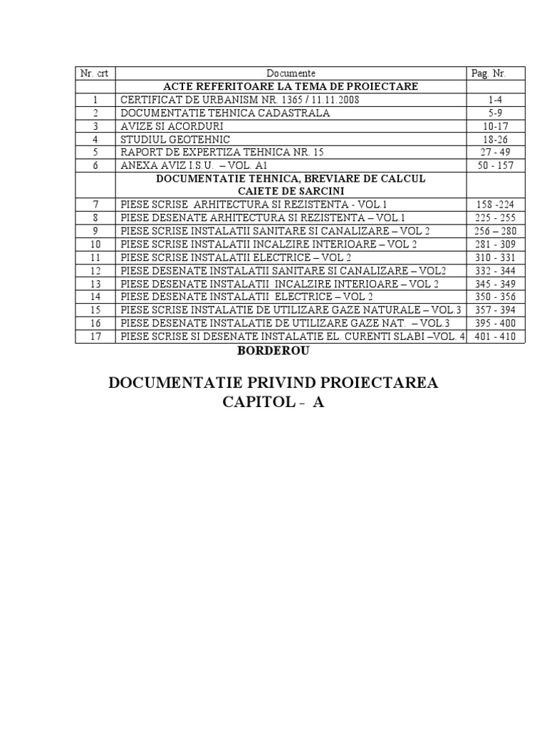 Documentatie Privind Proiectarea Capitol - A: Acte Referitoare La Tema ...