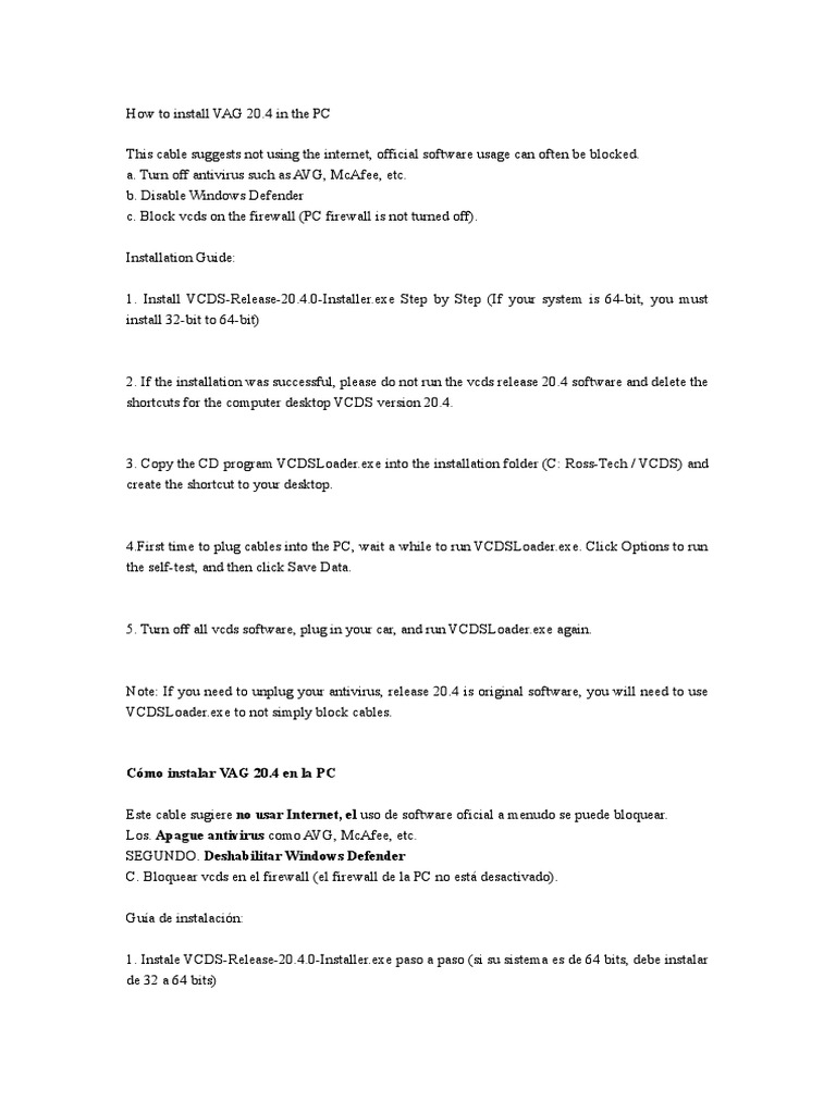 VCDS 20.4 Tutorial | PDF