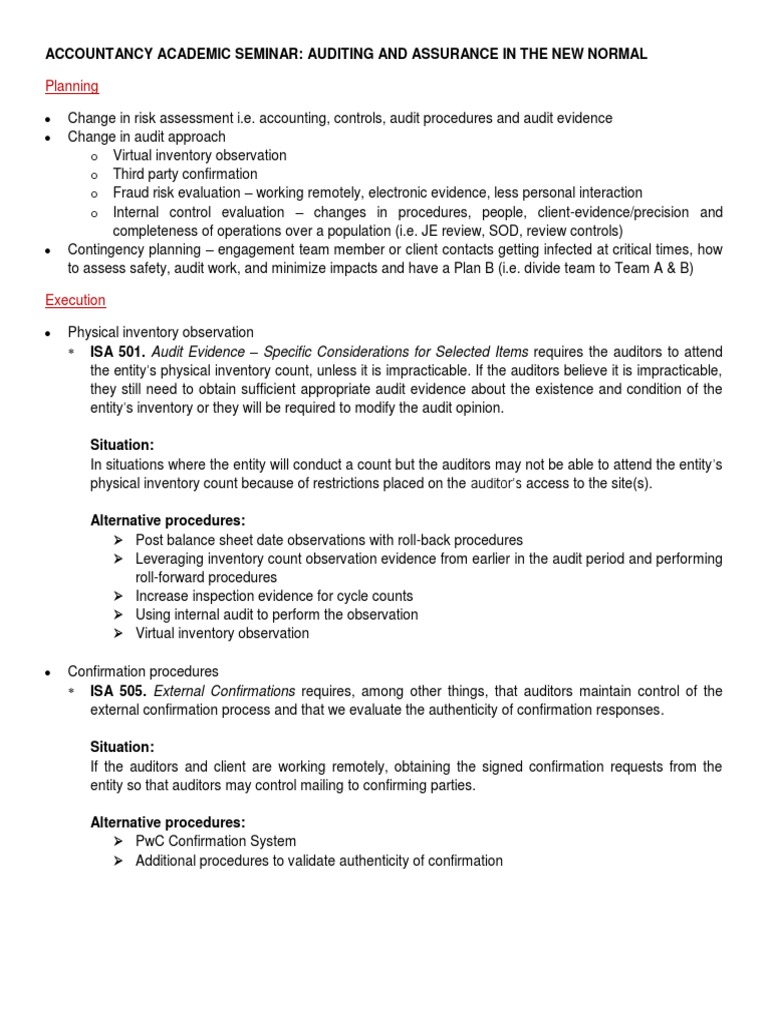 AAS Notes P3 | PDF | Going Concern | Audit