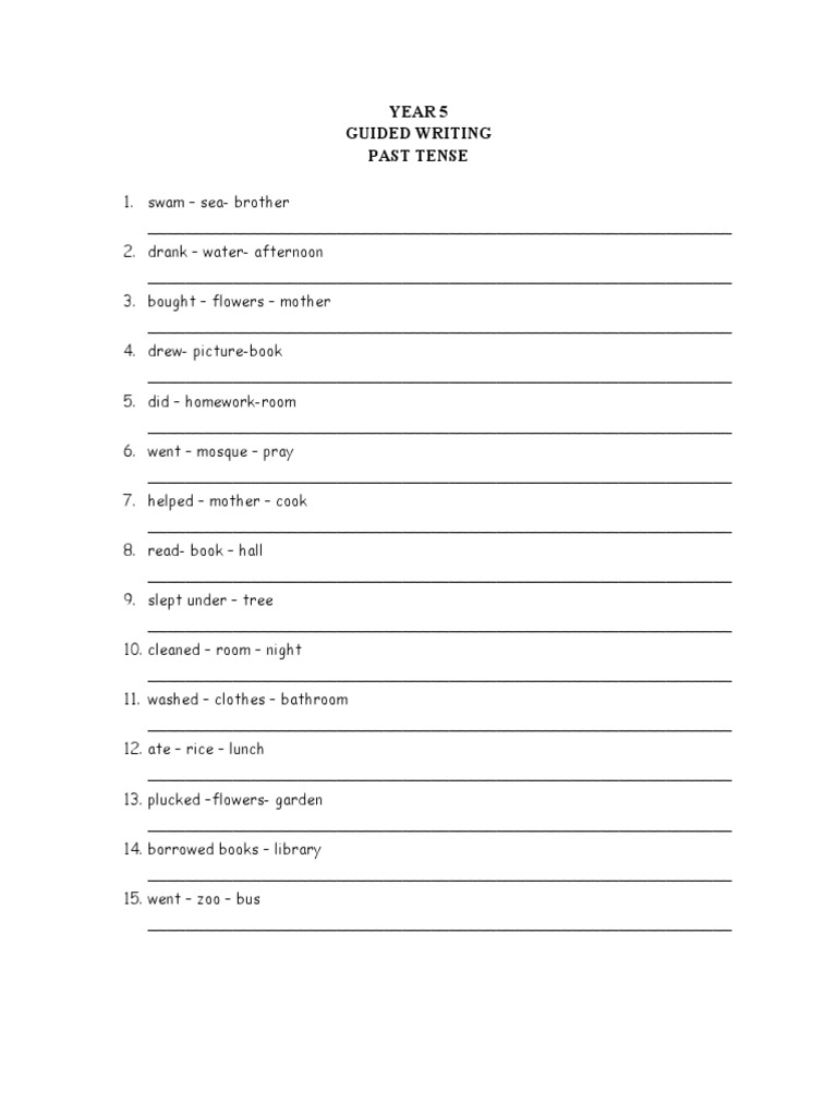 2020 Year 5 Guided Writing | PDF