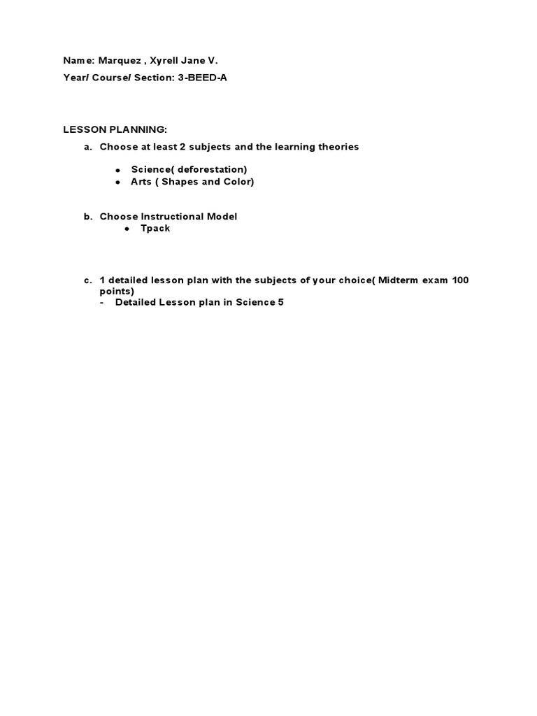 Detailed Lesson Plan Science | PDF | Deforestation | Lesson Plan