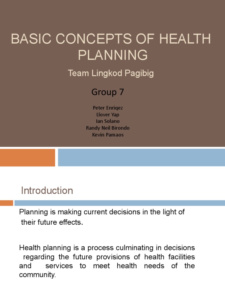Health Planning Group 7 | PDF | Swot Analysis | Evaluation
