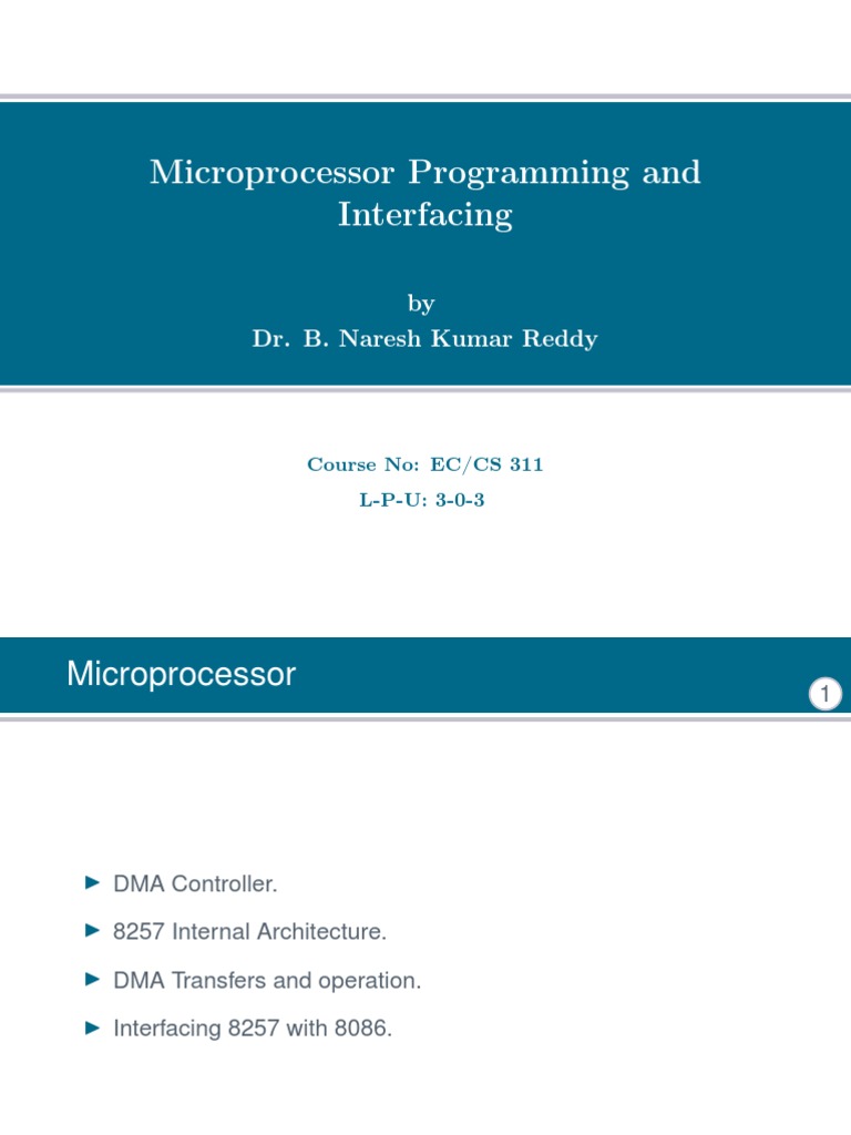 Microprocessor Programming and Interfacing: by Dr. B. Naresh Kumar ...