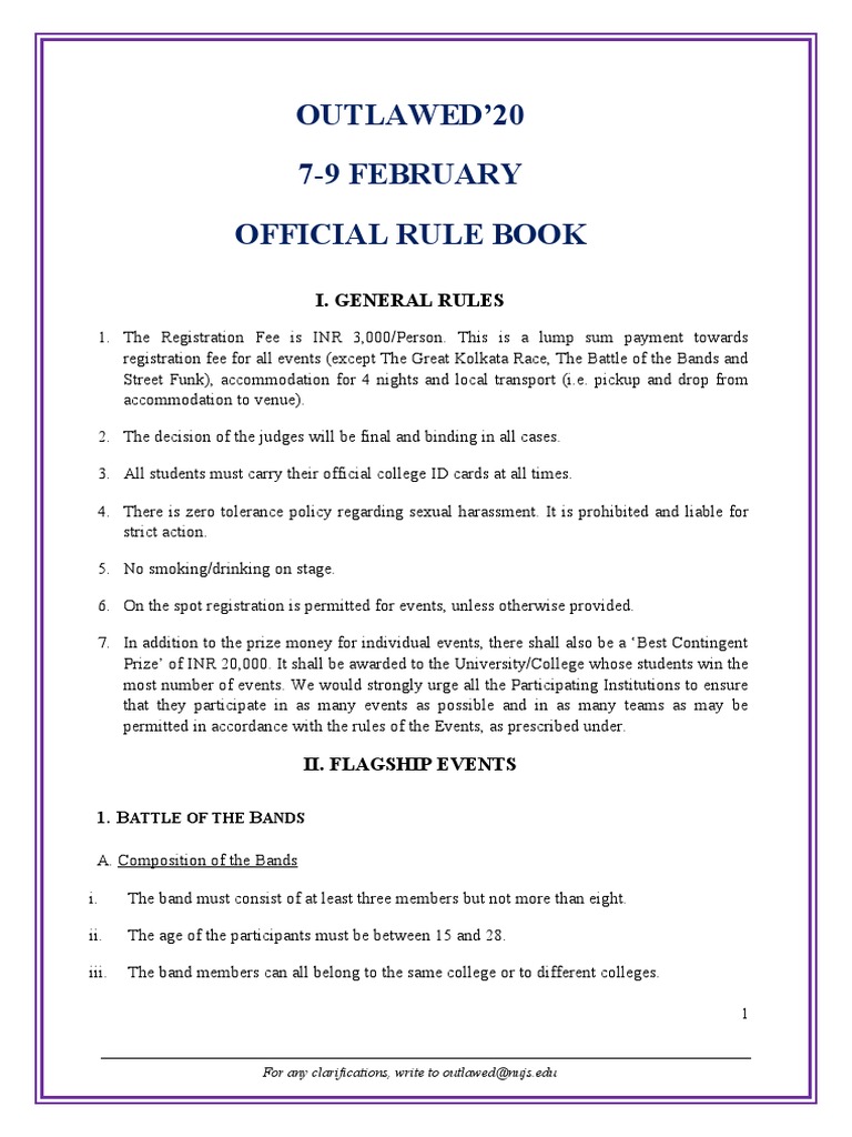 Outlawed Rule Book | PDF | Lawyer | Texas Hold 'Em