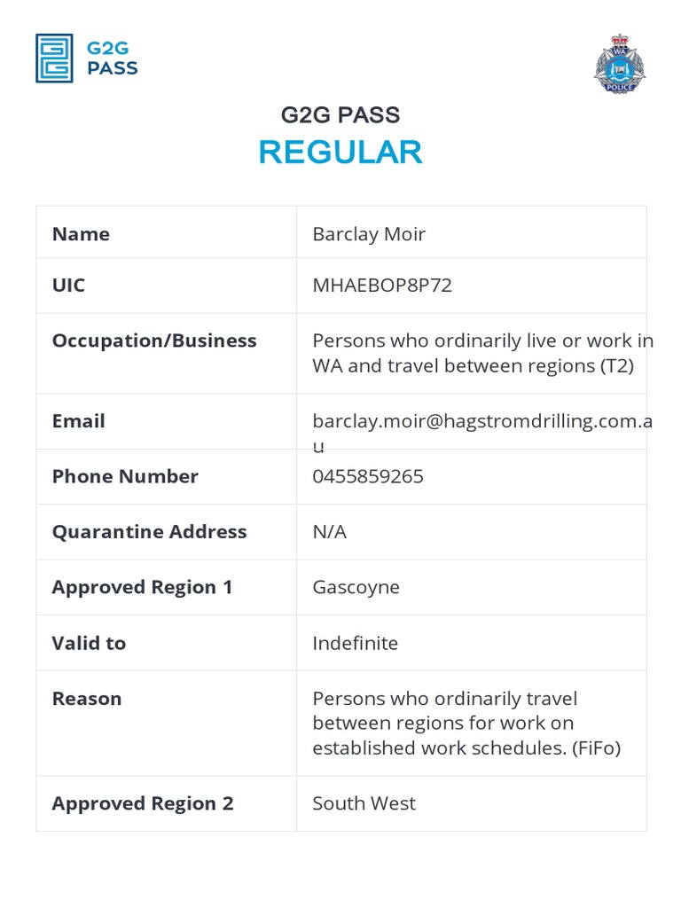 G2G Pass | PDF