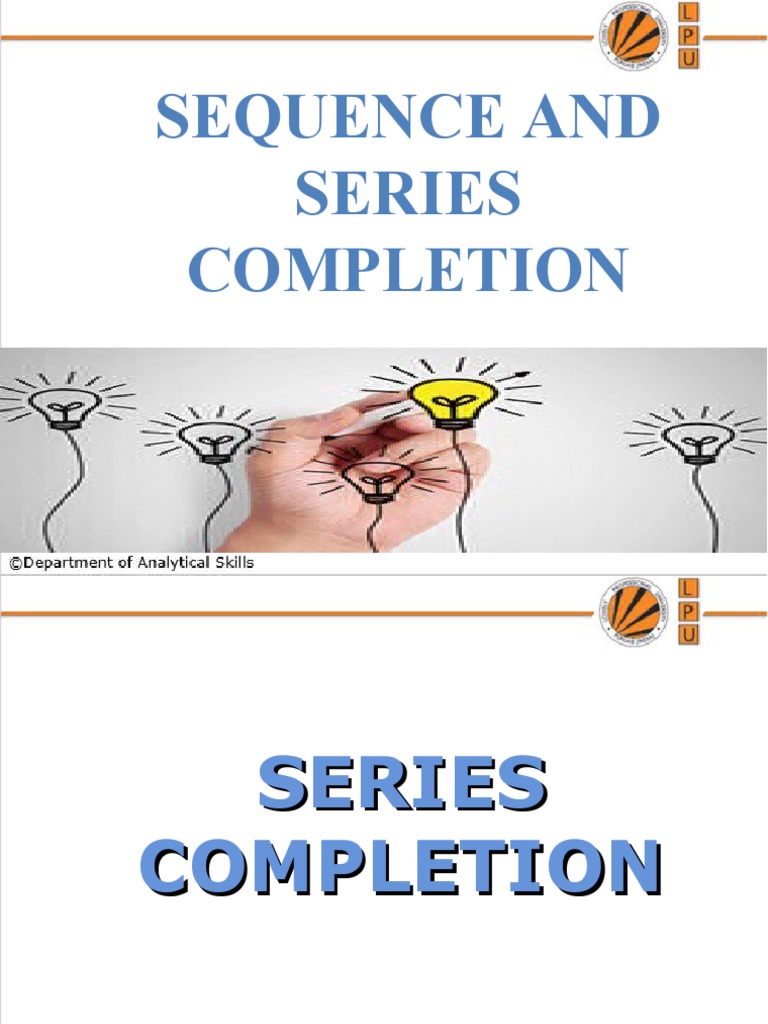 1 Sequence and Series Completion.. | PDF | Multiplication | Numbers