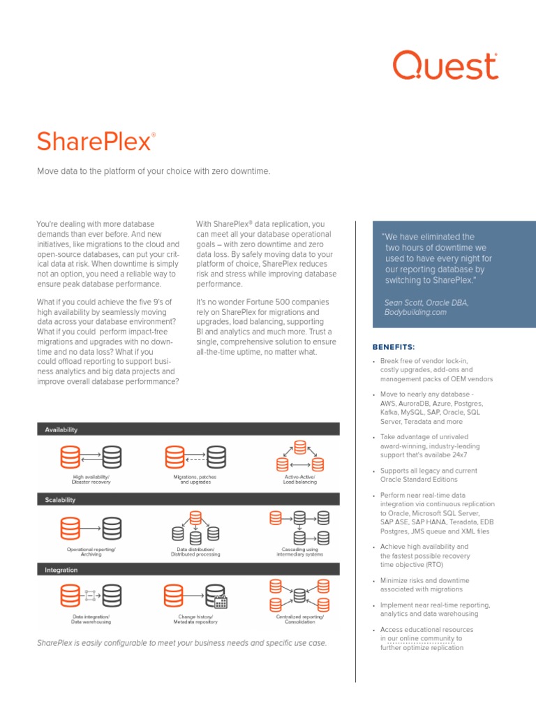 Shareplex Datasheet 67890 PDF | PDF | Microsoft Sql Server | Databases