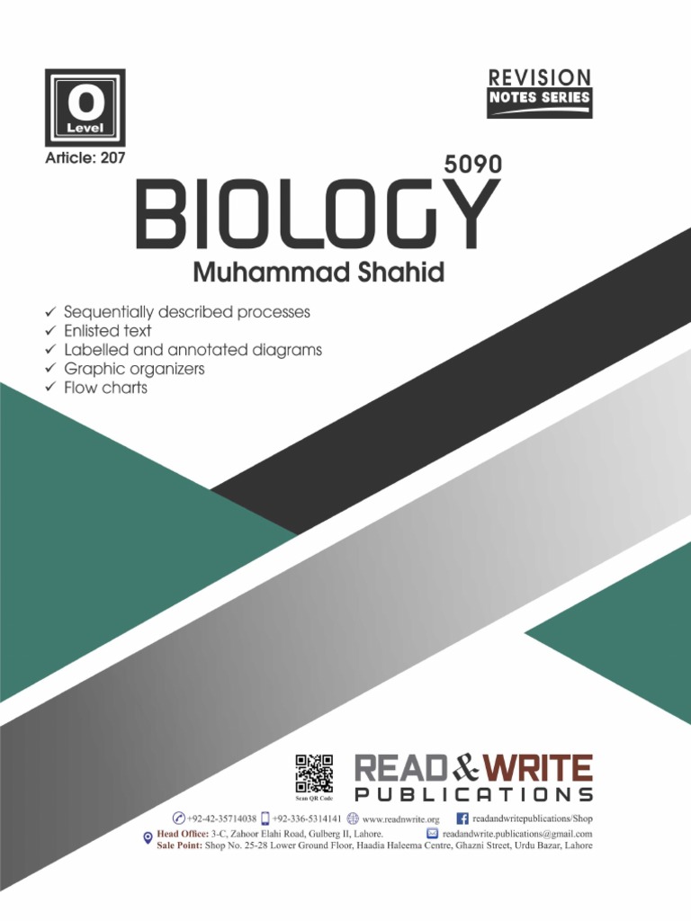 Biology O Level Revision Notes Series Ar PDF | PDF | Vacuole | Tissue ...