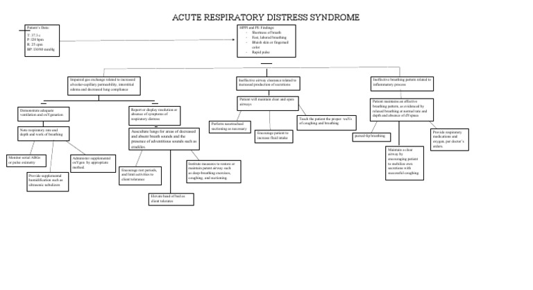 Ards Concept Map | PDF | Breathing | Respiratory System