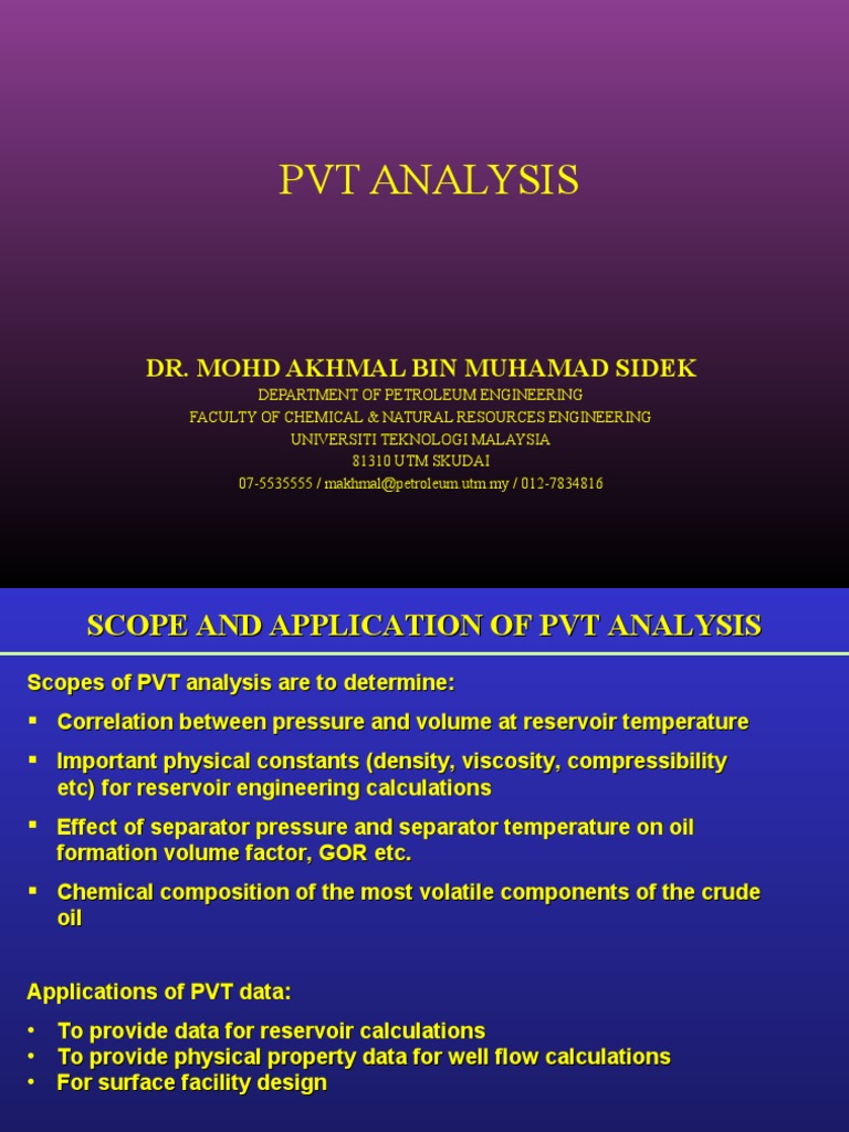 5 Oil Properties Part 2 - PVT Analysis | PDF | Petroleum Reservoir ...