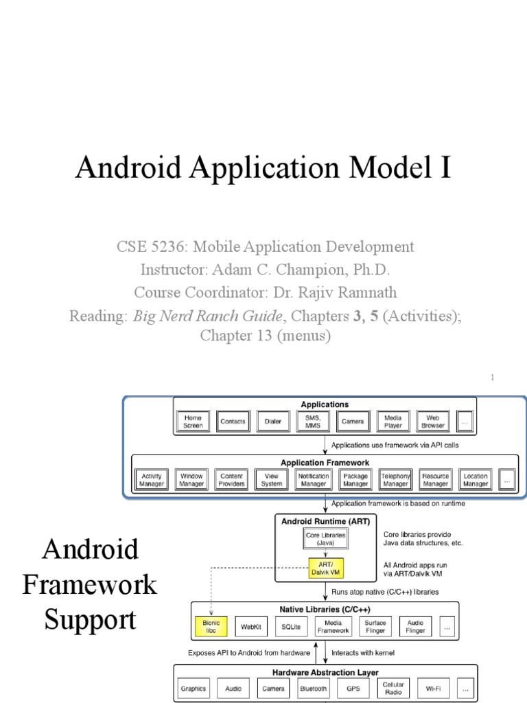 03 AndroidFrameworkElements Part1 | PDF | Android (Operating System) | Menu (Computing)