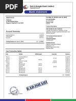 Bank Statement: Dutch - Bangla Bank Limited | PDF