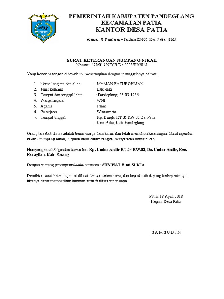 Numpang Nikah Suhedi | PDF