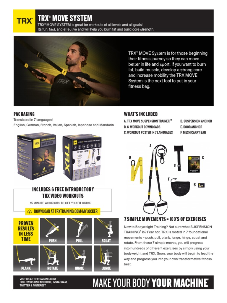 TRX Move System: Packaging What'S Included | PDF | Hobbies | Physical ...