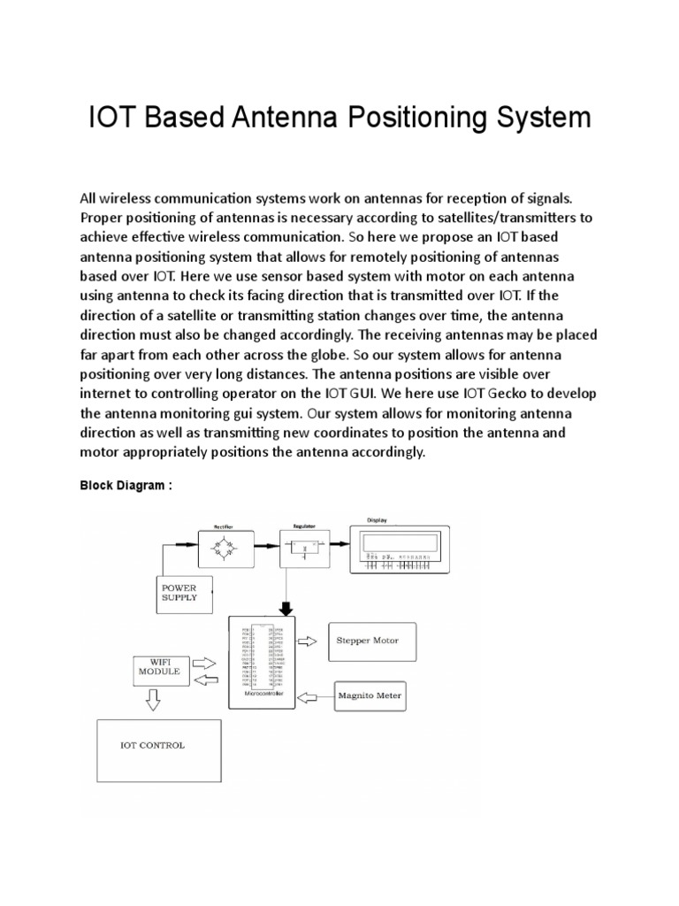 IoT Antenna Positioning System Overview | PDF