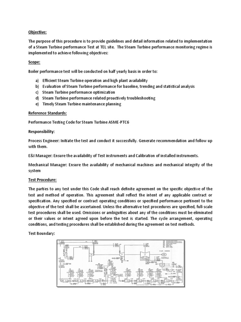 Turbine Performance Test Procedure | PDF | Leak | Calibration