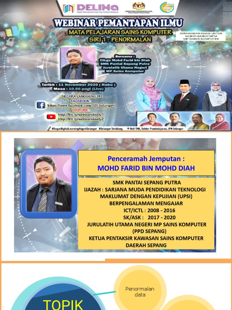 Webinar Sk Siri 1 Penormalan Data Pdf