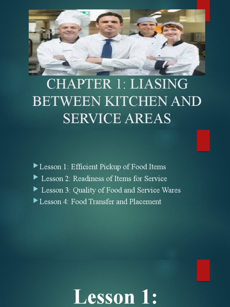 Chapter 1: Liasing Between Kitchen and Service Areas | PDF | Waiting ...
