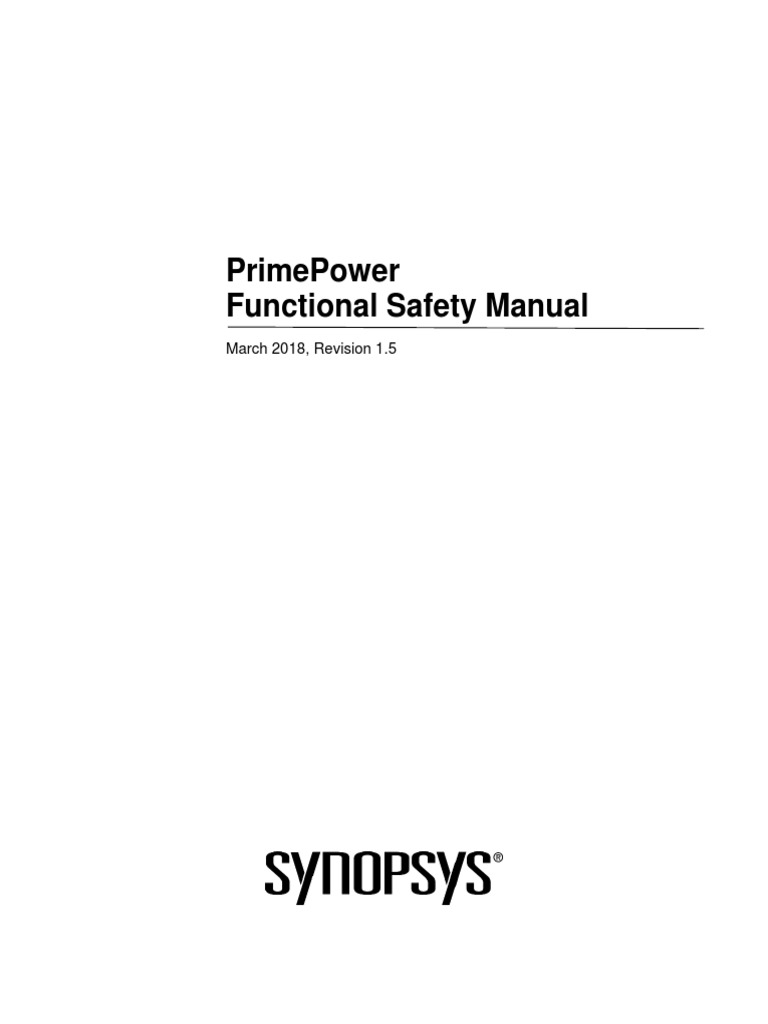 Primepower Functional Safety Manual: March 2018, Revision 1.5 | PDF | Computing | Software