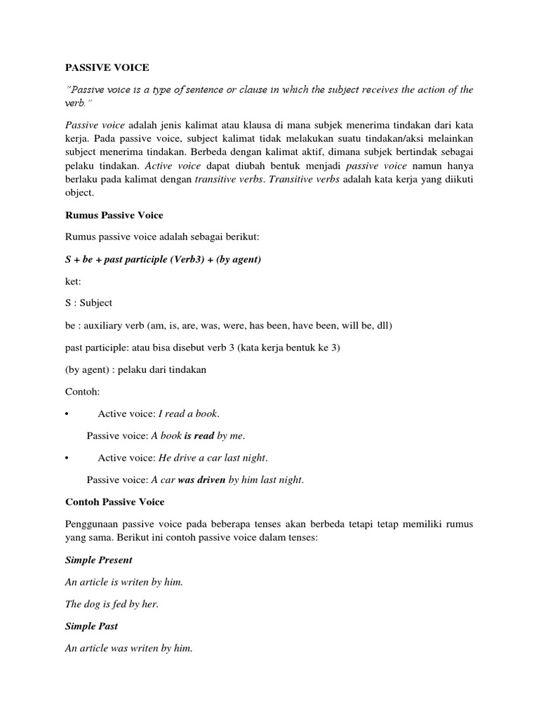 Materi 10 Passive Voice, Subjunctive, Corelative Conjunction | PDF ...