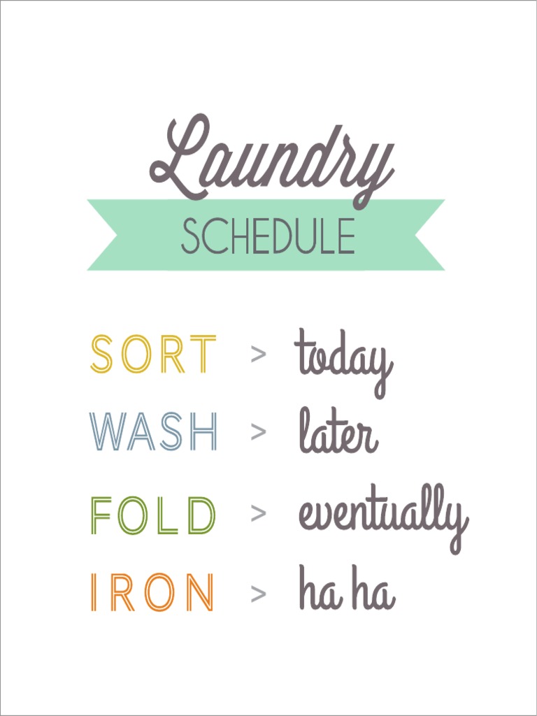 Laundry Schedule PDF | PDF