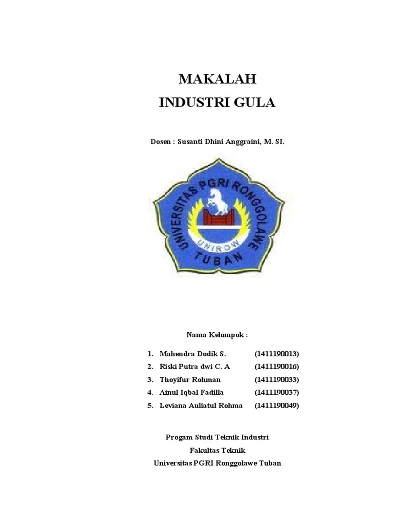 MAKALAH Indutri Gula | PDF