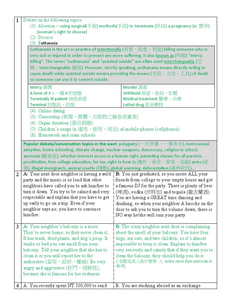 4 Role Play and Debates | PDF