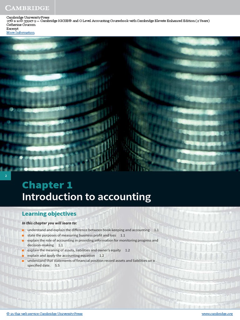 Cambridge Igcse and o Level Accounting Course Book | PDF | Bookkeeping ...
