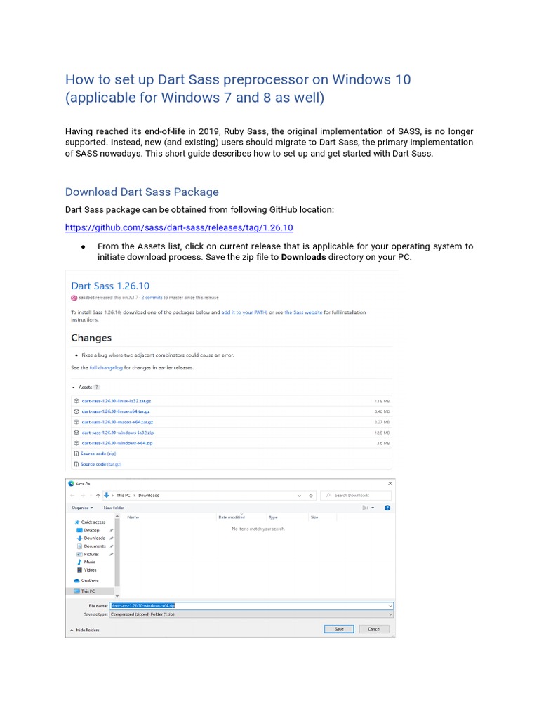 Setting Up Dart Sass Preprocessor On Windows Pdf Command Line Interface Cascading Style Sheets