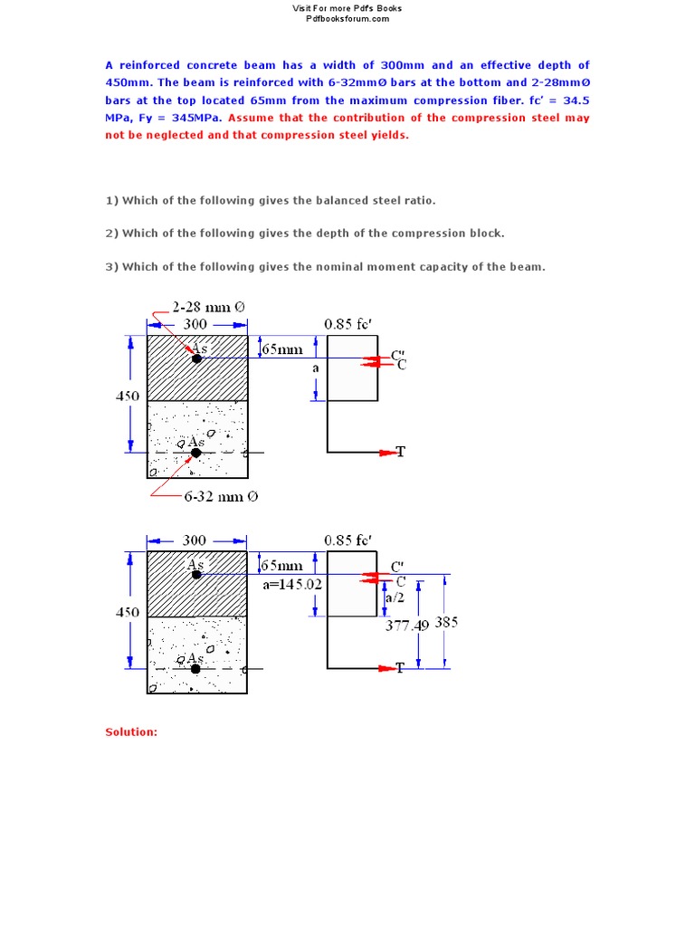 40 - Structural Review Problems With Solutions PDF | PDF | Bending ...