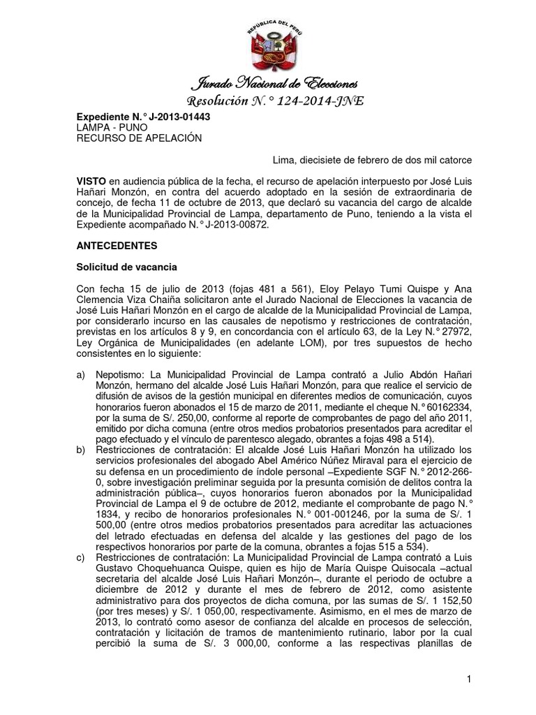 Material Casuística para Practica Grupal Calificada Órganos Colegiados | PDF | Alcalde ...