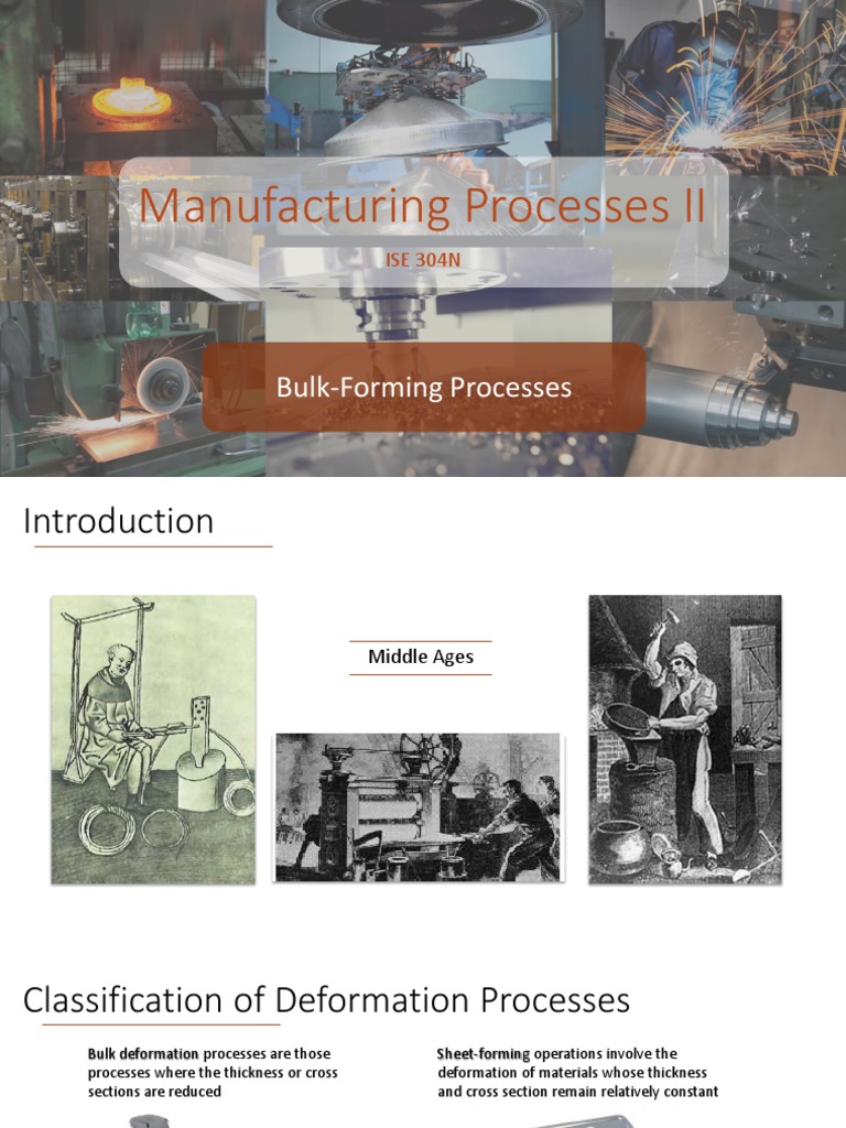 Overview of Bulk Forming Processes | PDF | Rolling (Metalworking) | Forging