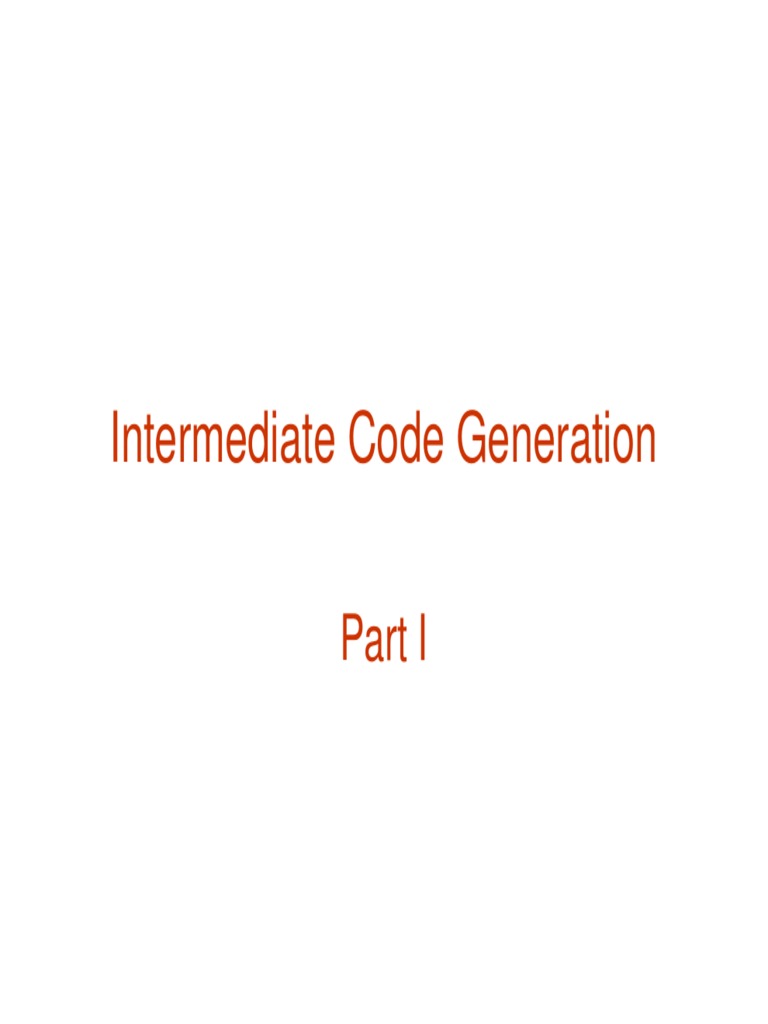 Intermediate Code Generation Pdf Compiler Subroutine