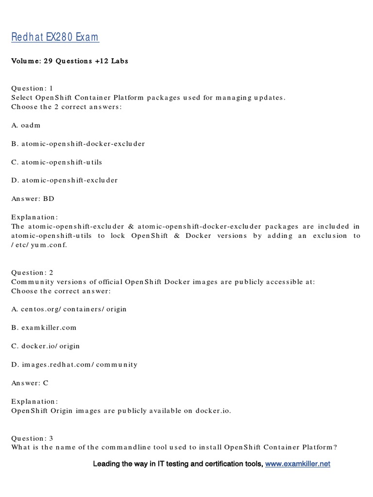 Demo Ex280 | PDF | Red Hat | Computer File