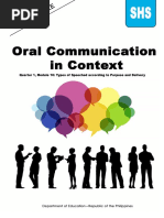 Oral Communication in Context: Quarter 2 - Module 3: Principles of ...