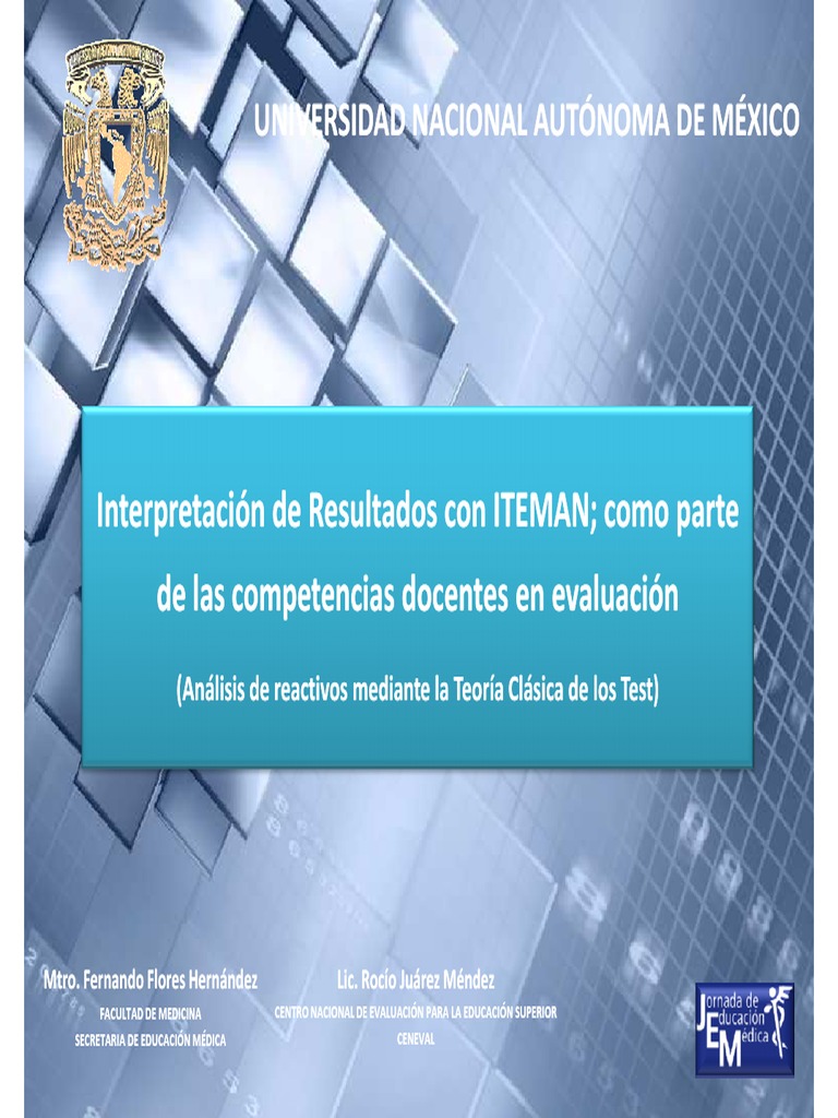 Interpretacionde Resultadoscon ITEMAN | PDF | Evaluación | Gestión del cambio